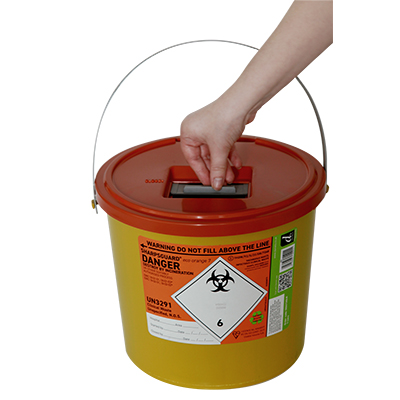 Daniels Sharpsguard 7L Orange Sharps Bins - LabWorld.co.uk